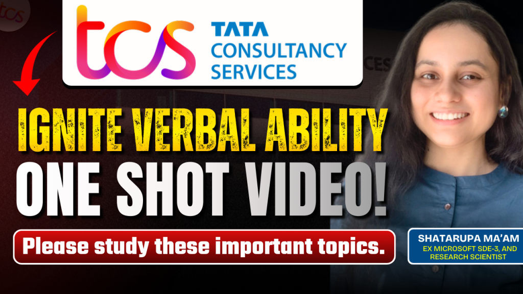 100 ACTUAL TCS VERBAL ABILITY QUESTIONS (2020-2025) TCS NQT | TCS Smart ...